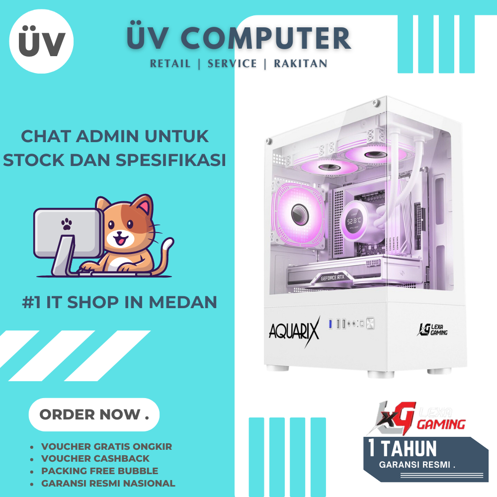Jual Casing PC Komputer Hose Lexa Gaming Aquarix | Mid Tower | Micro M ...