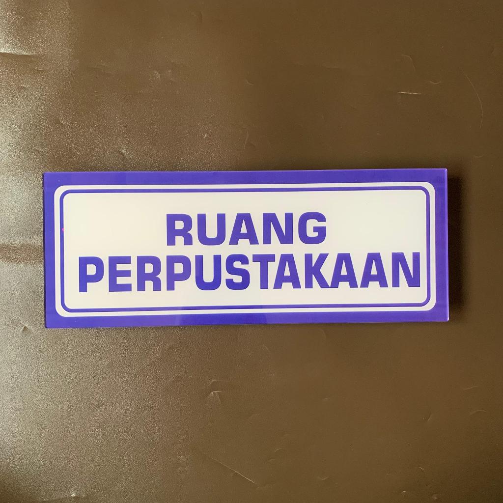 Jual Papan Akrilik Ruang Perpustakaan | Akrilik Tempel Tanda Ruangan ...