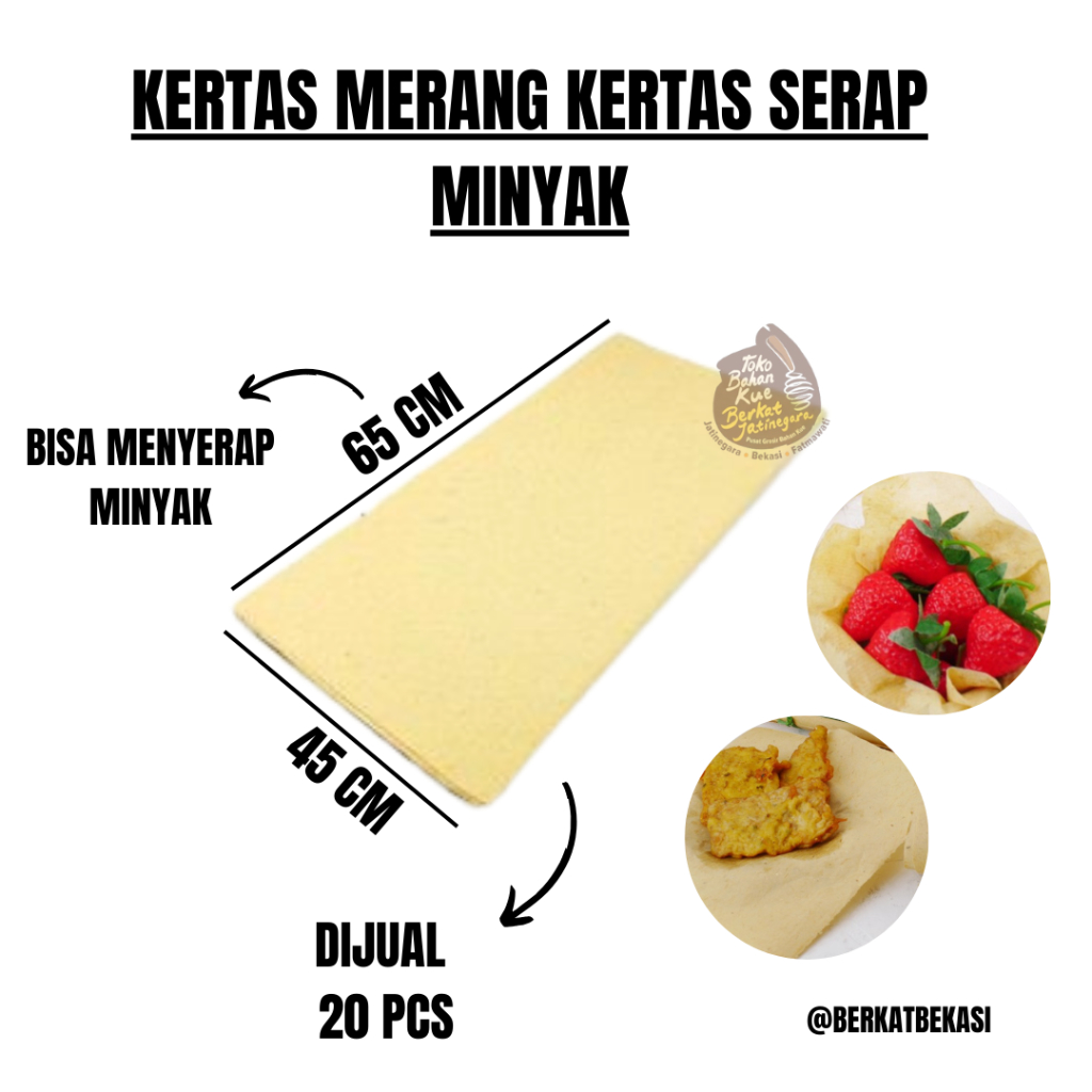 Jual KERTAS MERANG KERTAS SERAP MINYAK GORENGAN / KERTAS MENYERAP ...