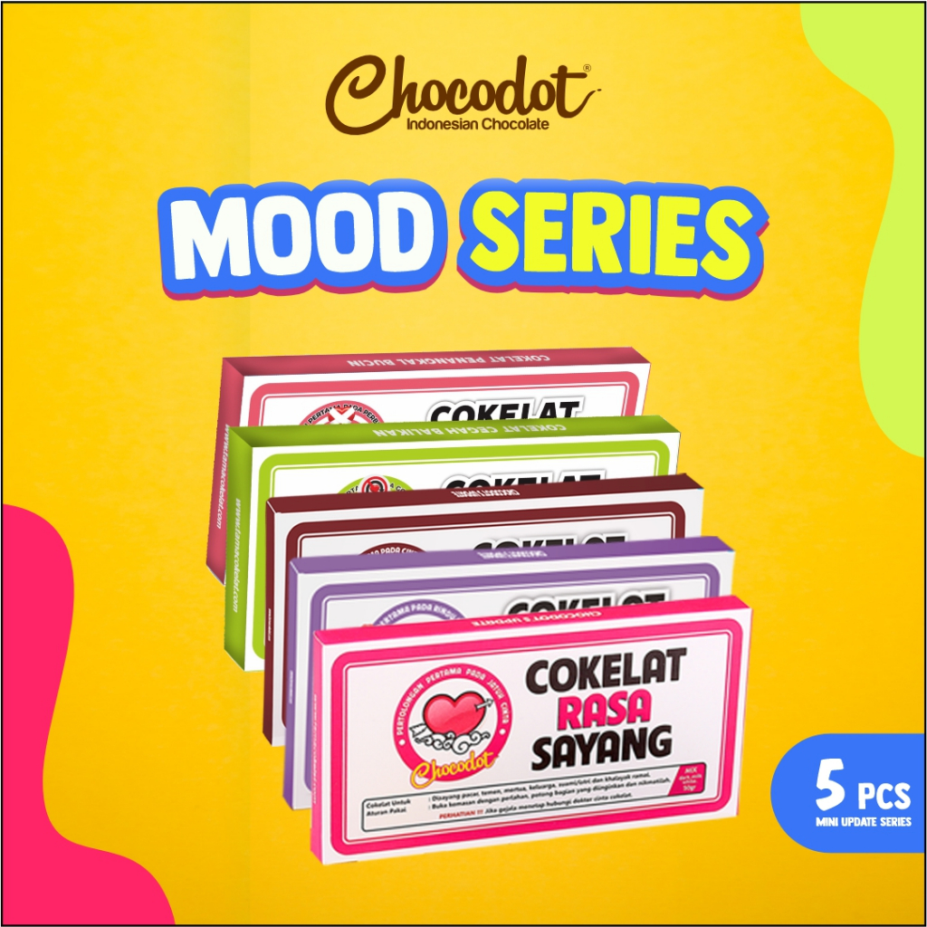 Jual (PAKET 5 PCS) Coklat Chocodot Mood Series 50g | Shopee Indonesia