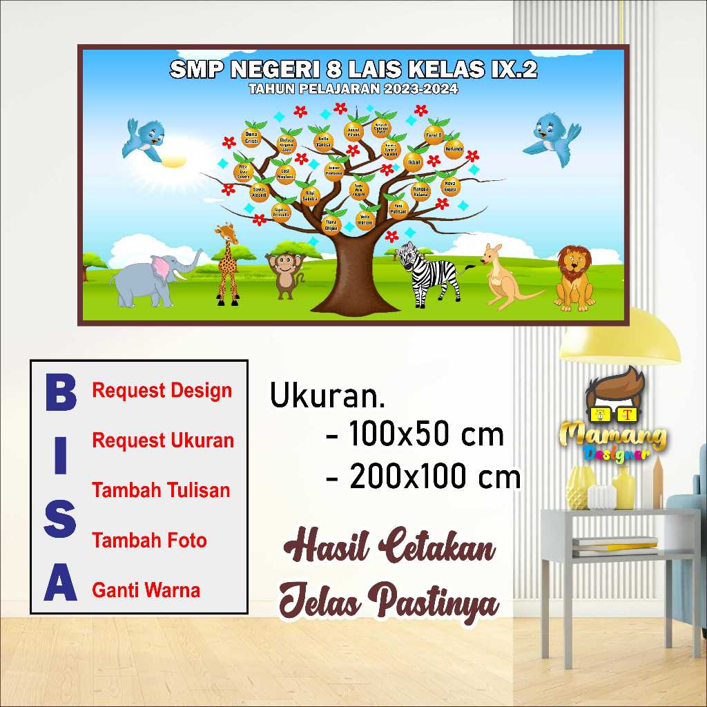 Jual Spanduk Banner Custom Pohon Siswa Atau Pohon Literasi Sekolah bb ...