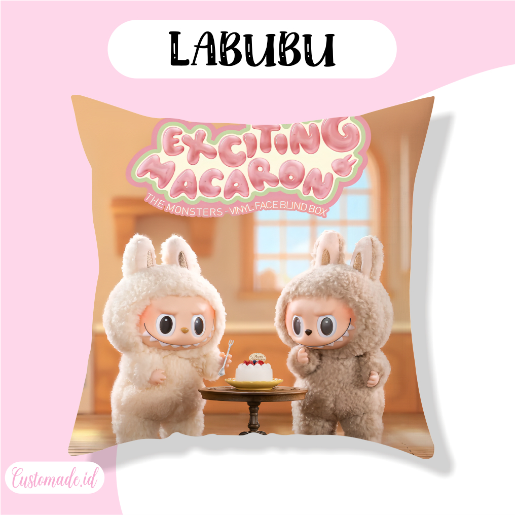 Jual Bantal LABUBU VIRAL 40x40cm - Labubu Lisa Blackpink - Bantal Imut ...