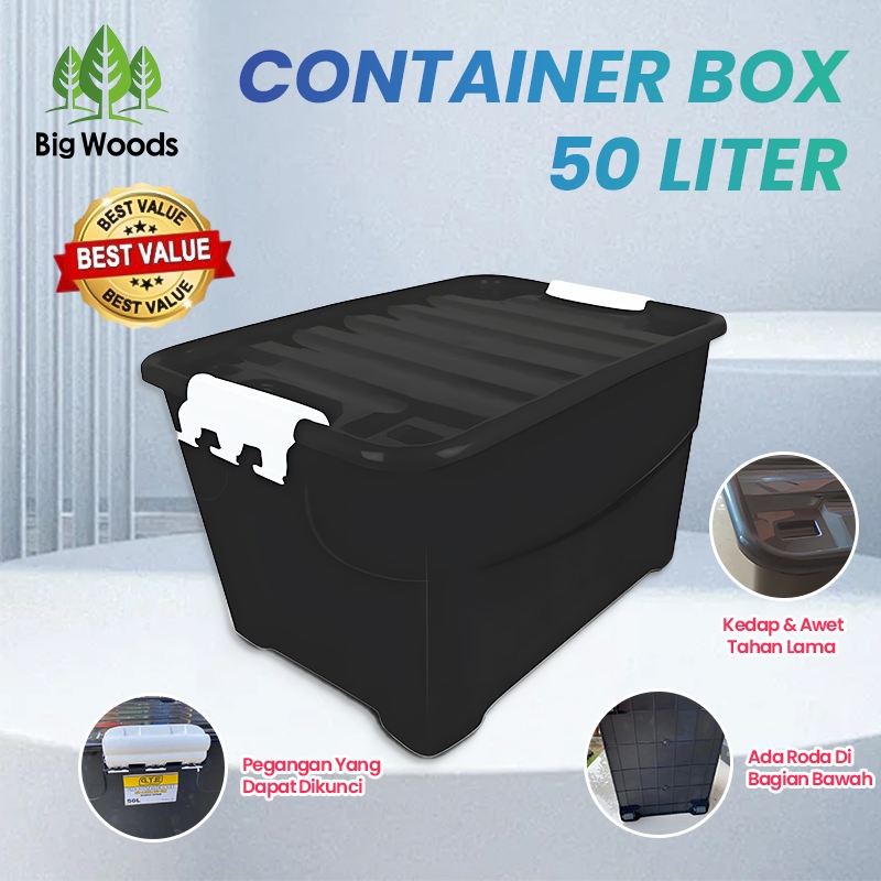 Jual BOX CONTAINER 50 LITER- Container Box Plastik/Kotak penyimpanan ...