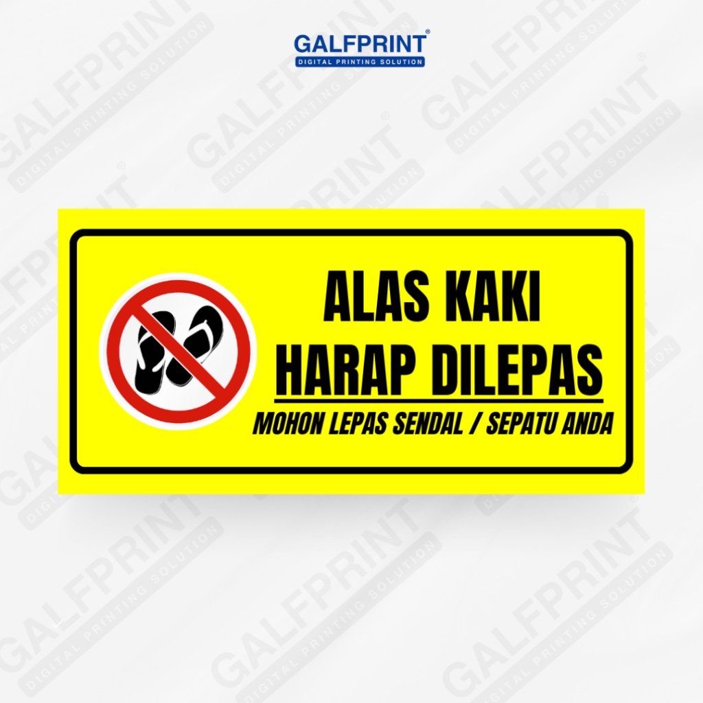 Jual GALFPRINT STICKER SIGN ALAS KAKI HARAP DI LEPAS 12X5 CM | Shopee ...