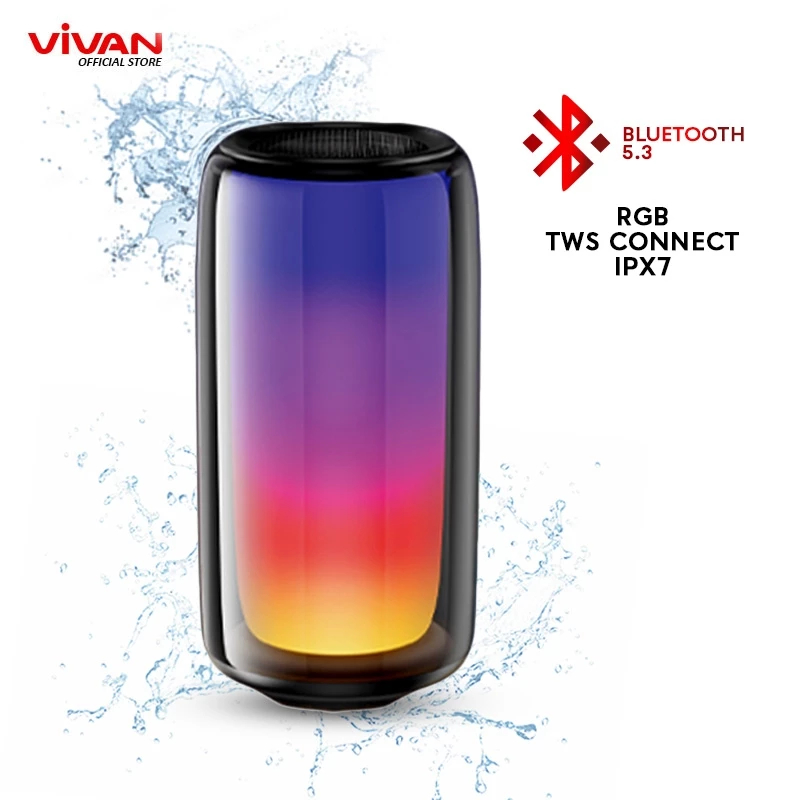 Jual VIVAN Speaker VS60 | Bluetooth 5.3 | Waterproof IPX7 | RGB Light ...
