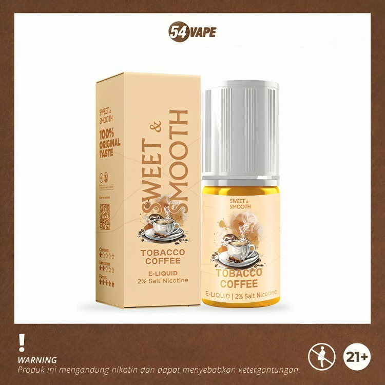 Jual Liquid Sweet & Smooth Tobacco Coffee Salt 30ml | Shopee Indonesia