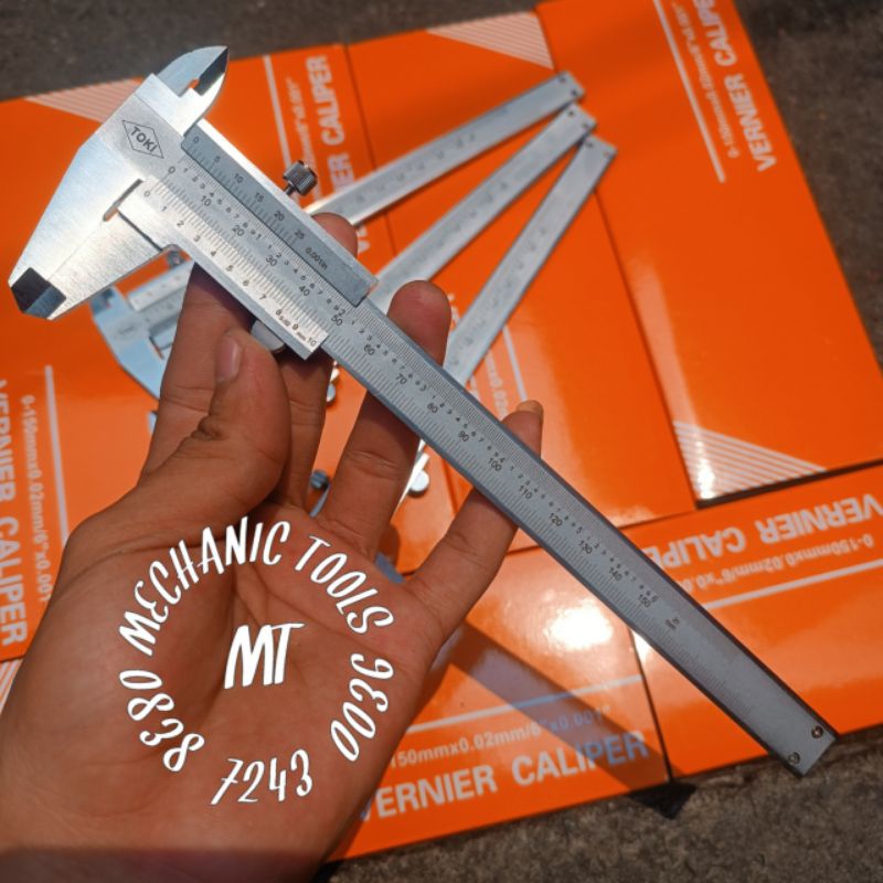 Jual Vernier caliper 6 inch 8 inch 12 inch toki Sigmat jangka sorong manual skekmat Toki ...