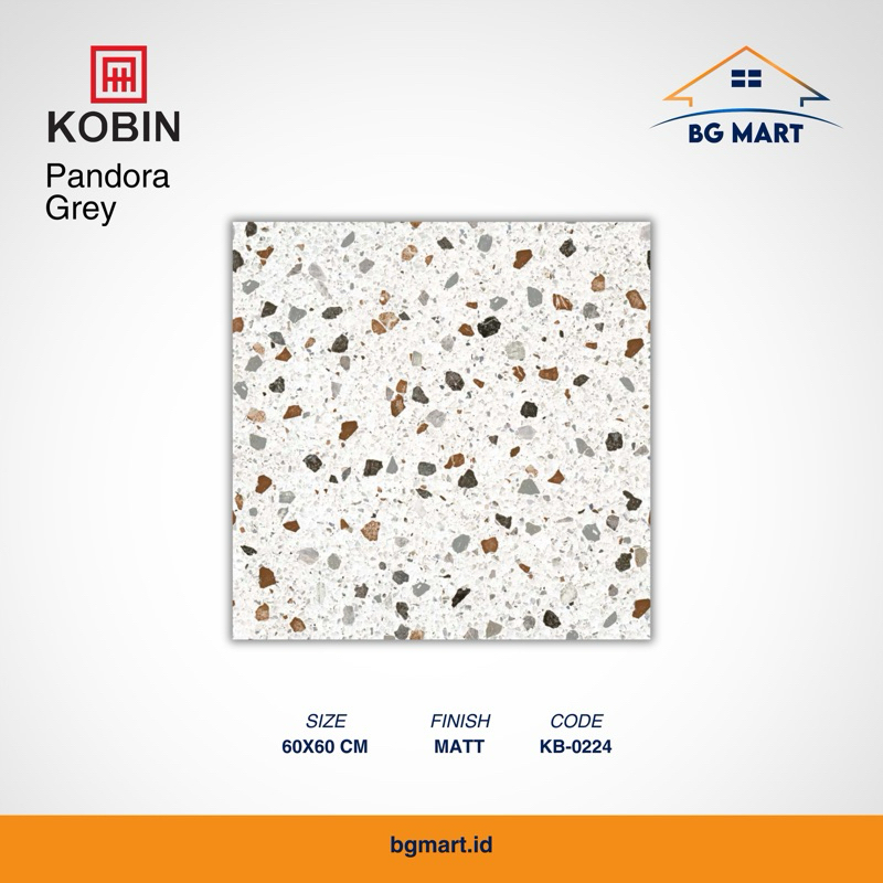 Jual KOBIN Keramik Lantai 60x60 cm Pandora Grey | Shopee Indonesia
