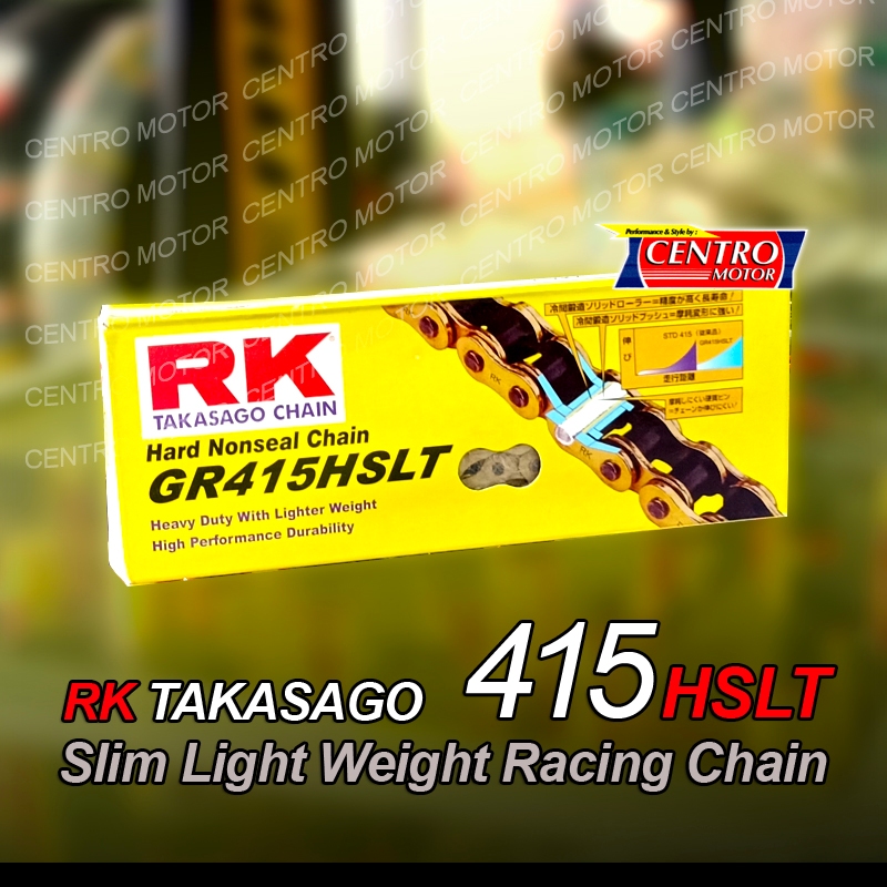 Jual RK TAKASAGO HSLT 415-130.Light weight Slim Gold Racing Chain. Rantai tipis heavy duty cocok ...