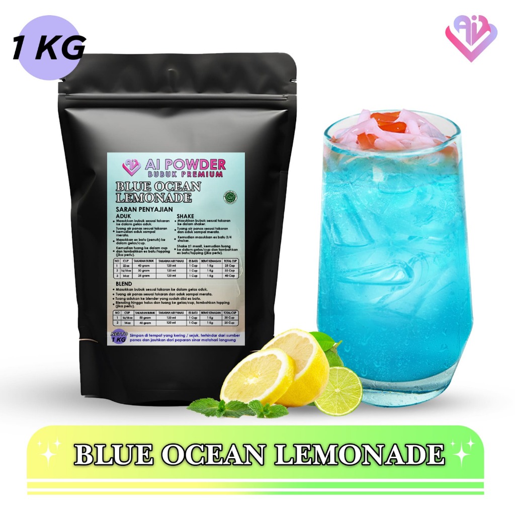 Jual Blue Ocean Lemonade Bubuk Minuman Premium Instan 1Kg | Shopee ...