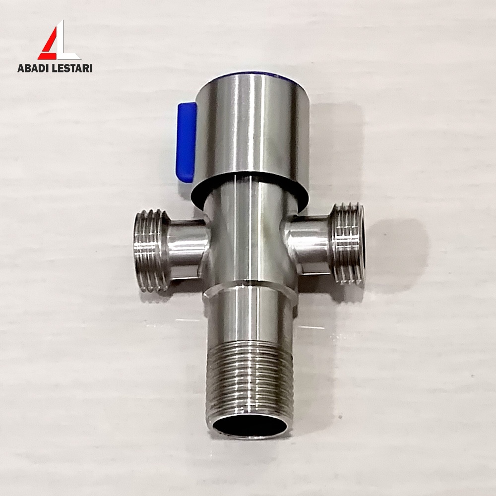 Jual STOP KRAN KLOSET 2 CABANG STAINLESS / STOP KERAN JET SHOWER KAMAR ...