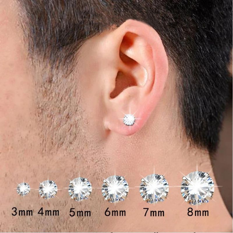 Jual Anting magned zirkon size 5mm 6mm 7mm berbahan titanium anti karat ...