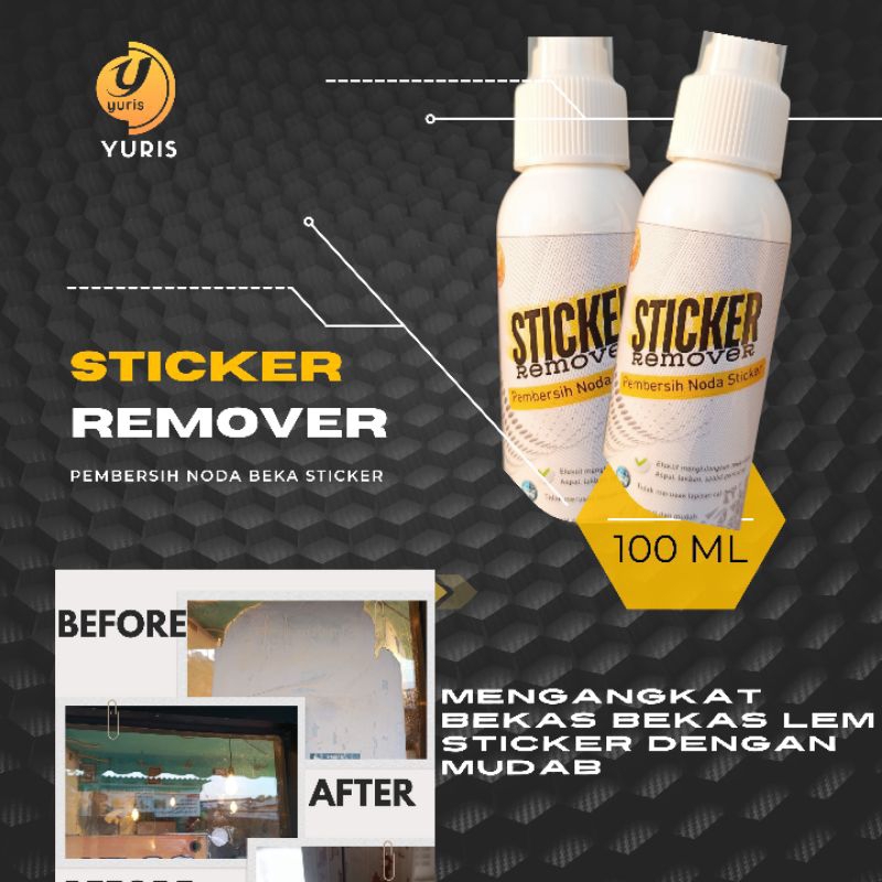 Jual stiker remover sticker remover penghilang bekas lem sticker 100ML ...