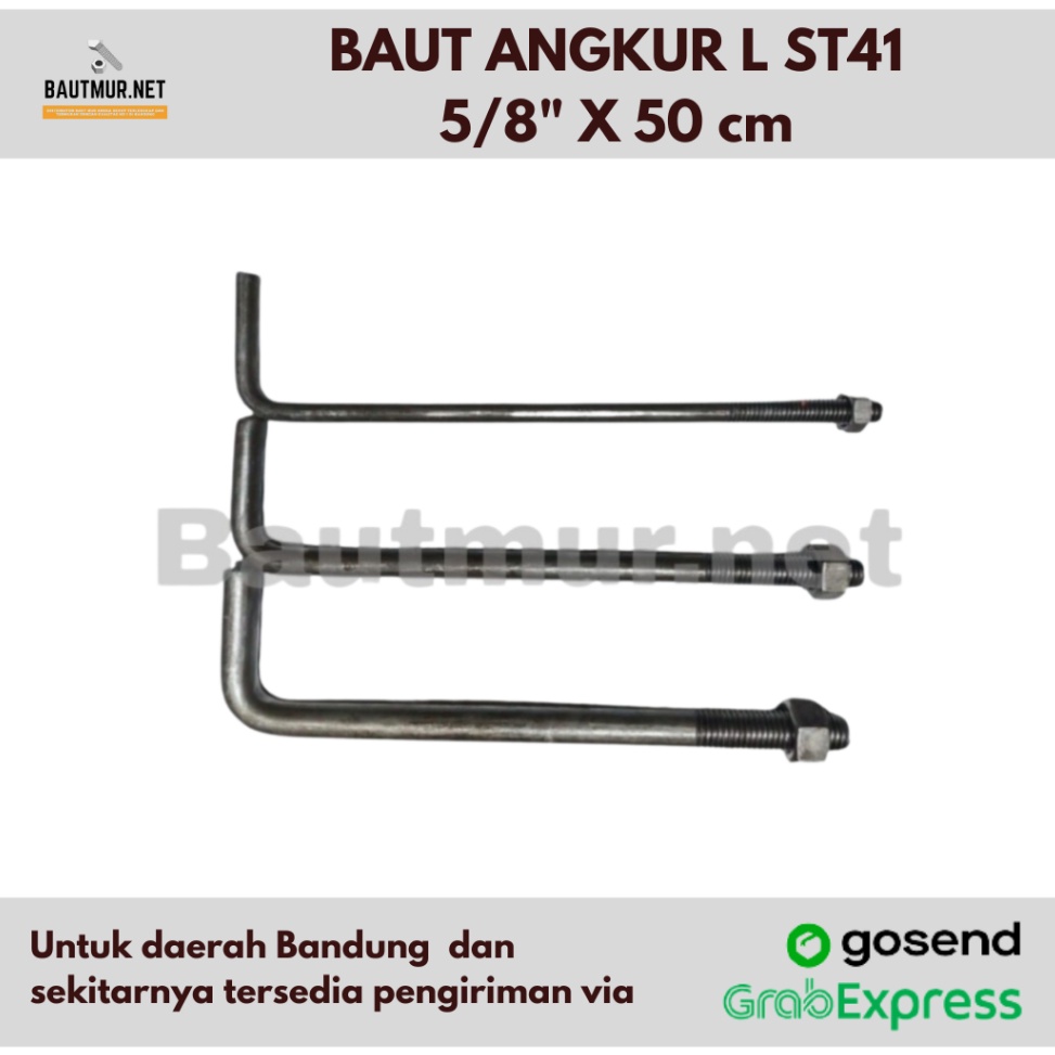 Jual Baut Angkur L ST41 5 x 5cm 16mm x 5cm plus mur Besi Baja | Shopee ...