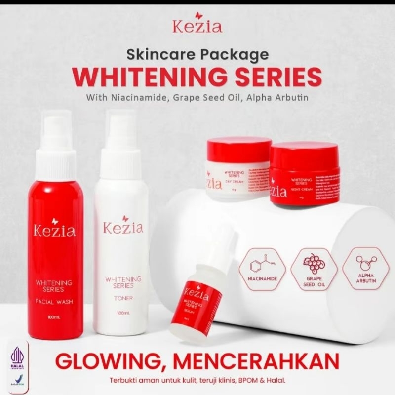 Jual KEZIA BEAUTY - NEW WHITENING PACKAGE SERIES - PAKET GLOWING UNTUK NORMAL SKIN | Shopee ...