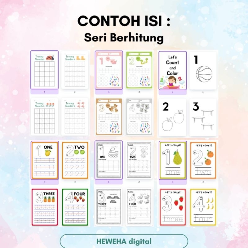 Jual PRINTABLE WORKSHEET Lembar Kerja - Seri Berhitung - Produk Digital ...