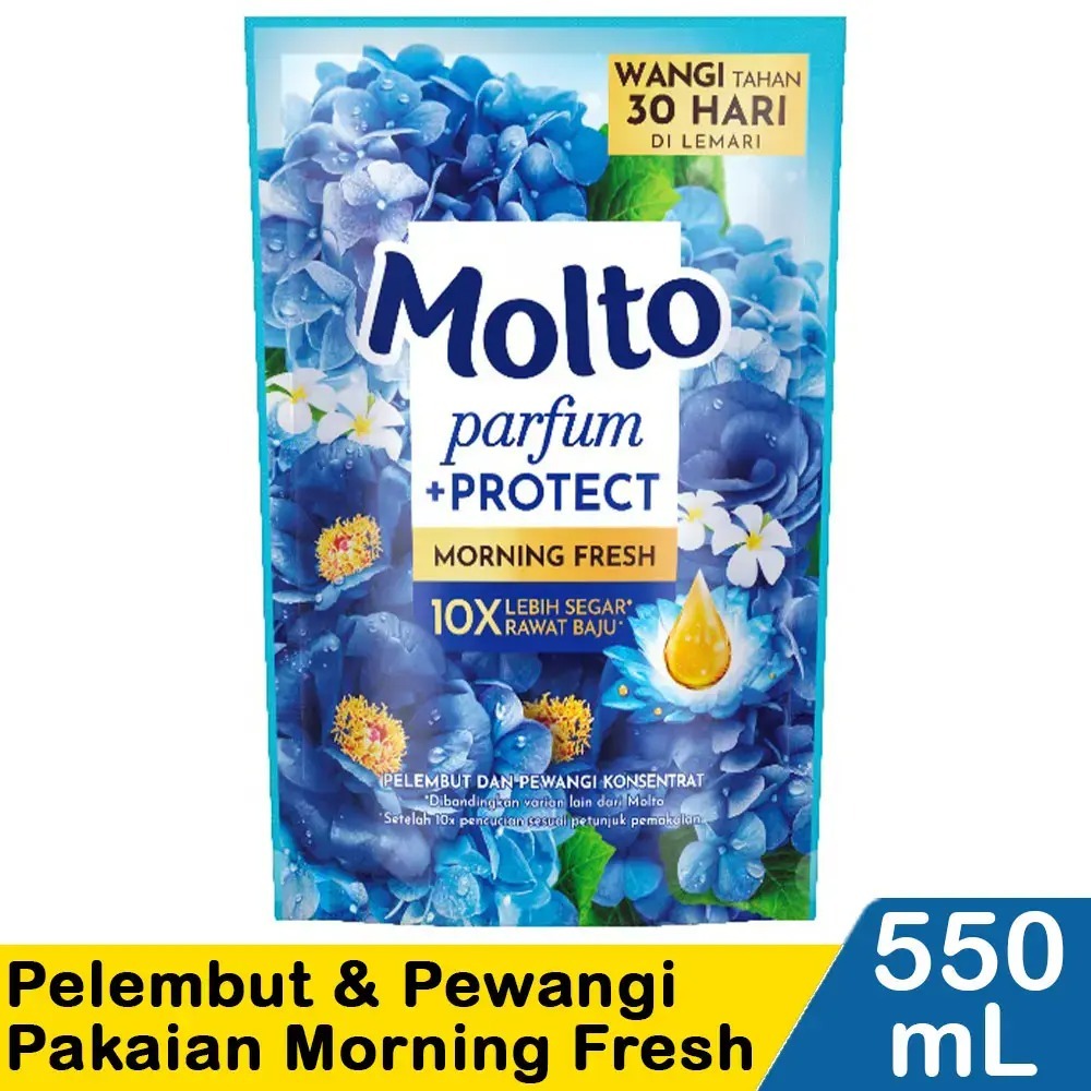 Jual Molto Pelembut & Pewangi Pakaian Refill Morning Fresh 550ML ...
