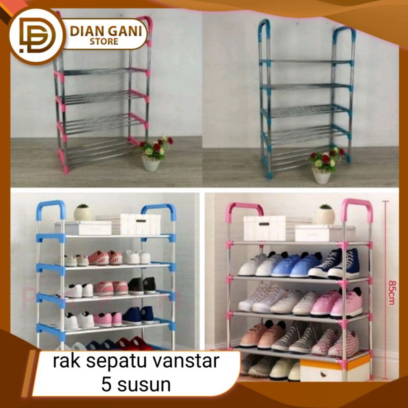 Jual Rak Sepatu Rak Sendal 5 Susun Vanstar / Rak Serbaguna Besi ...
