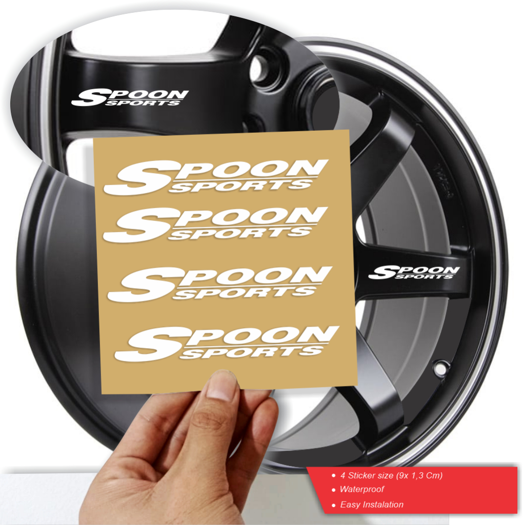Jual 4 pcs Stiker Spoon sports Cocok Untuk Variasi Velg Mobil | Shopee ...