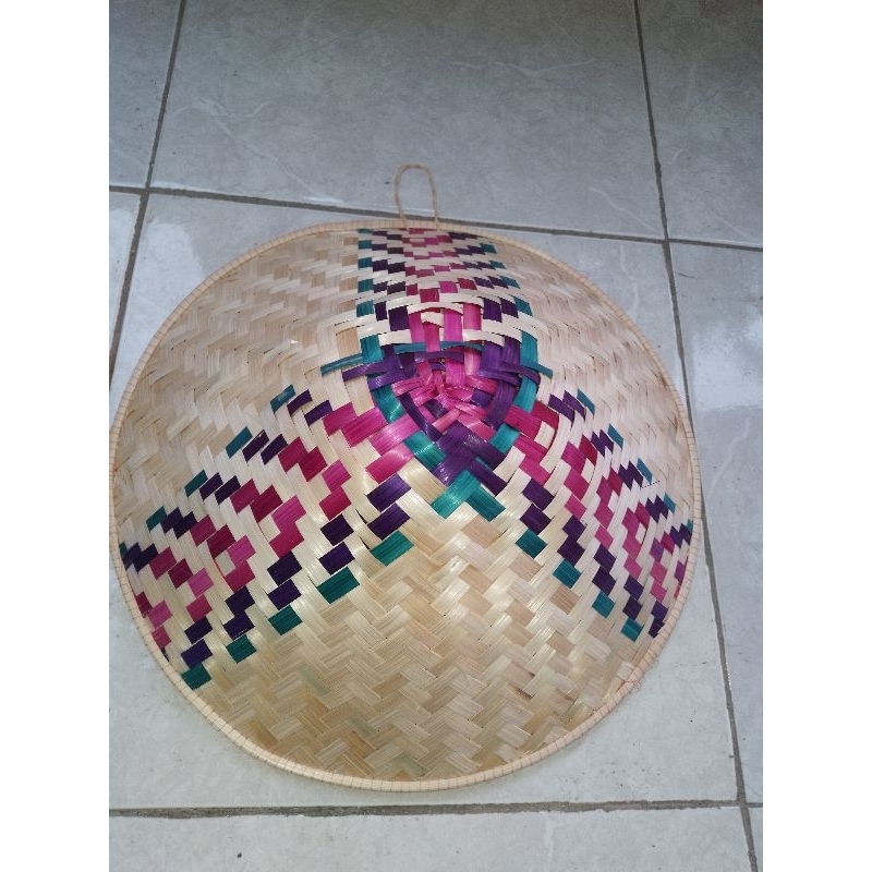 Jual Capil Sontokan Caping Lurik model tumpul | Shopee Indonesia