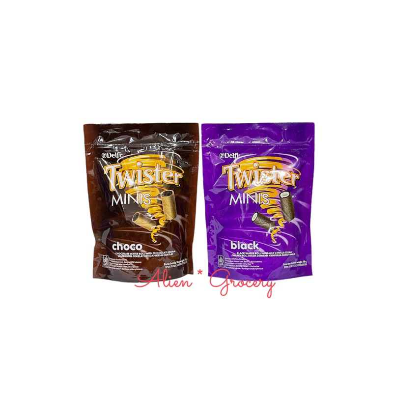 Jual Delfi Twister Mini Minis Bag Choco Coklat Black Vanila 70gr ...