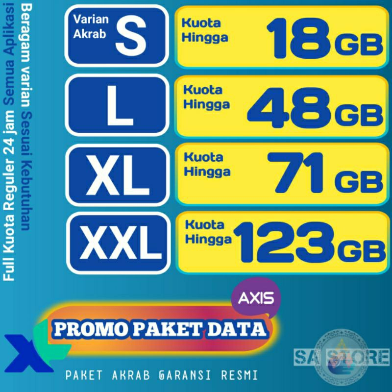 Jual PAKET DATA XL AXIS/ PAKET INTERNET MURAH | Shopee Indonesia