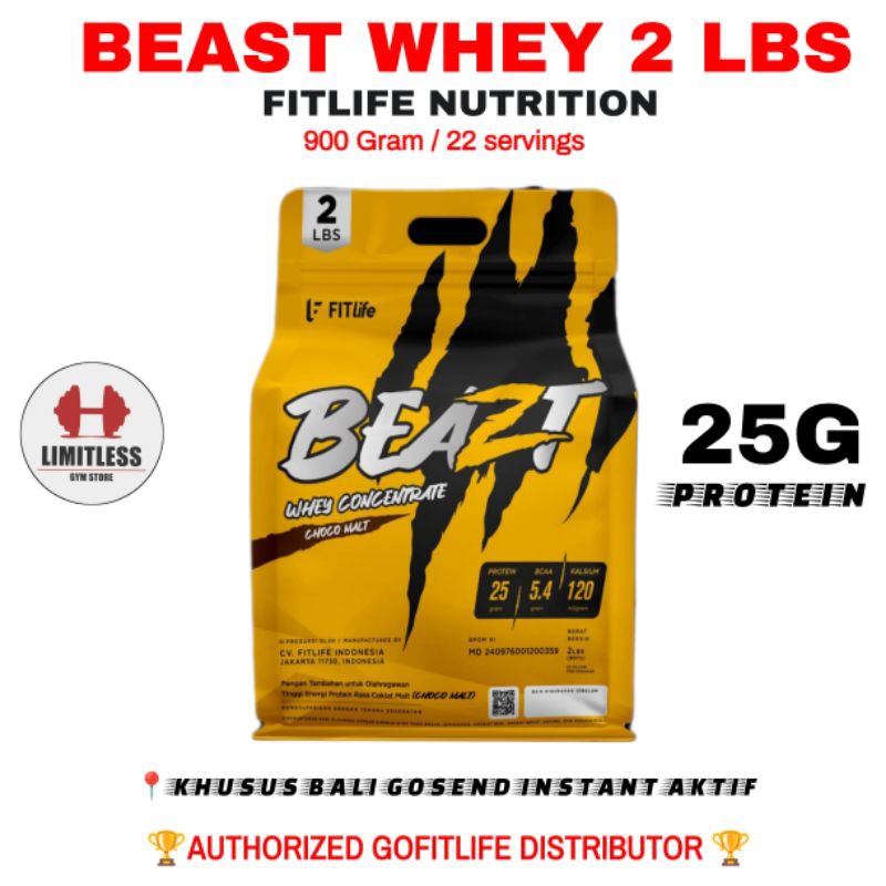 Jual Fitlife Beazt Whey Protein 2 lbs Beast Protein 900g / 2lb | Shopee ...