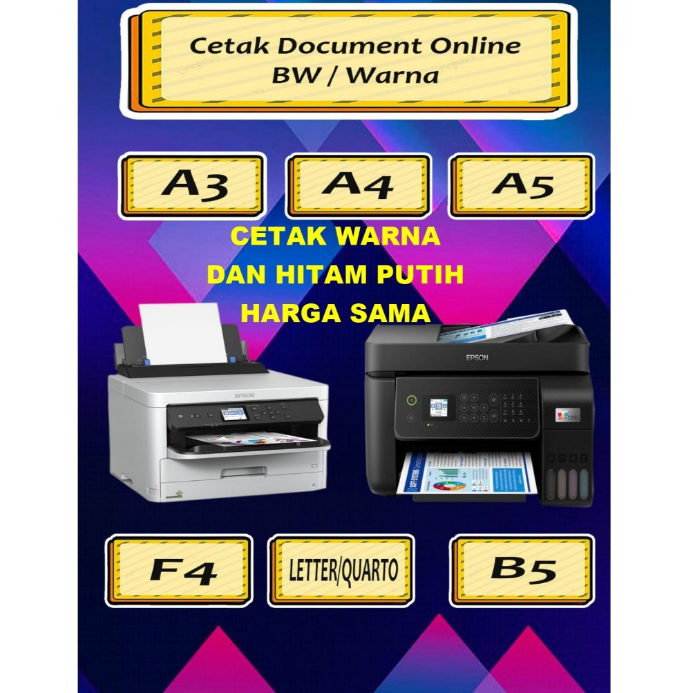 Jual Print/Cetak Buku Cepat F4 A4 B5 A5 ,80Gsm,85Gsm, Murah , Cetak Dokumen Makalah, Proposal ...