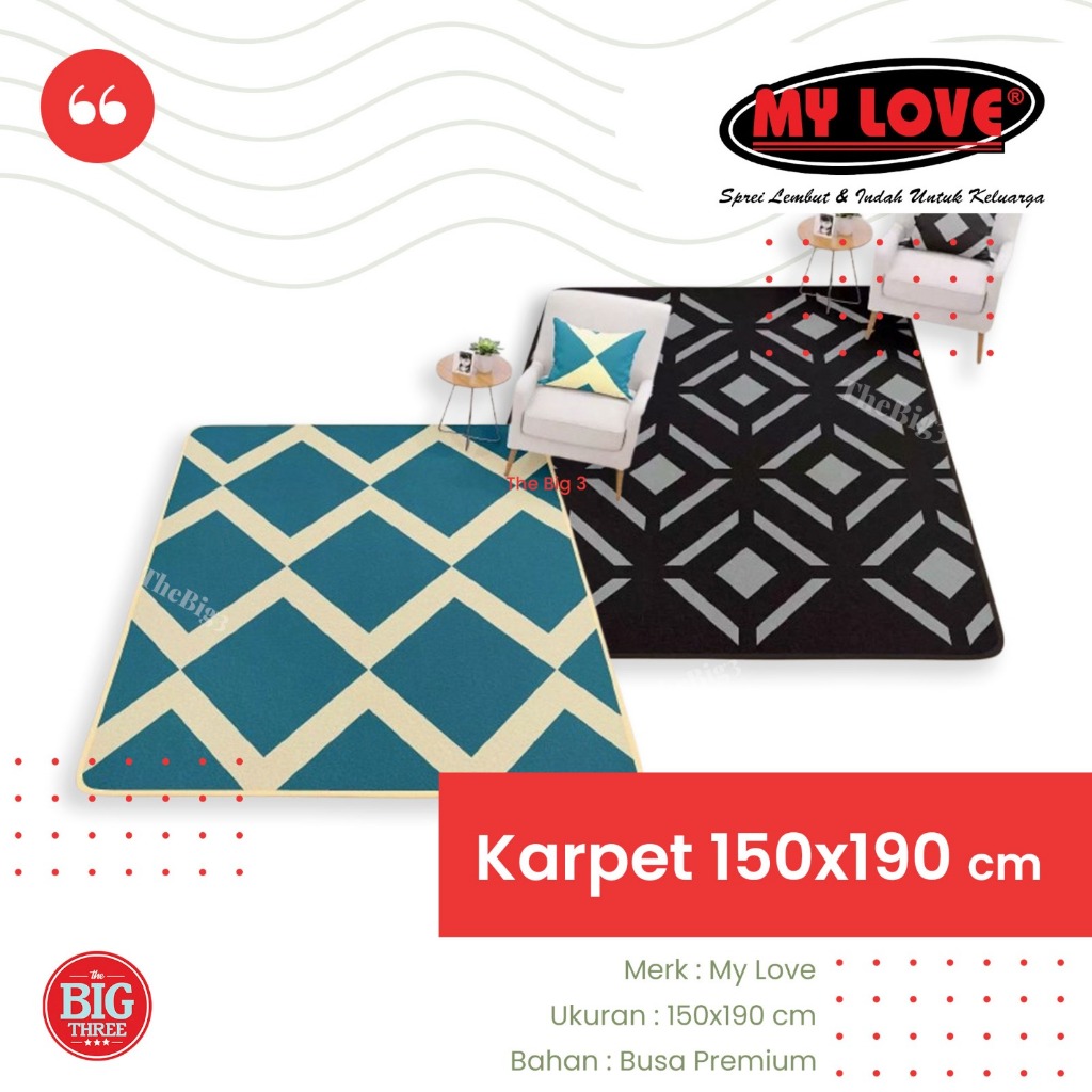 Jual My Love Karpet 150x190 cm Motif Rouvin Dave Leon Genio Ilana Arvid Shaga Barry - KRPT ANML ...