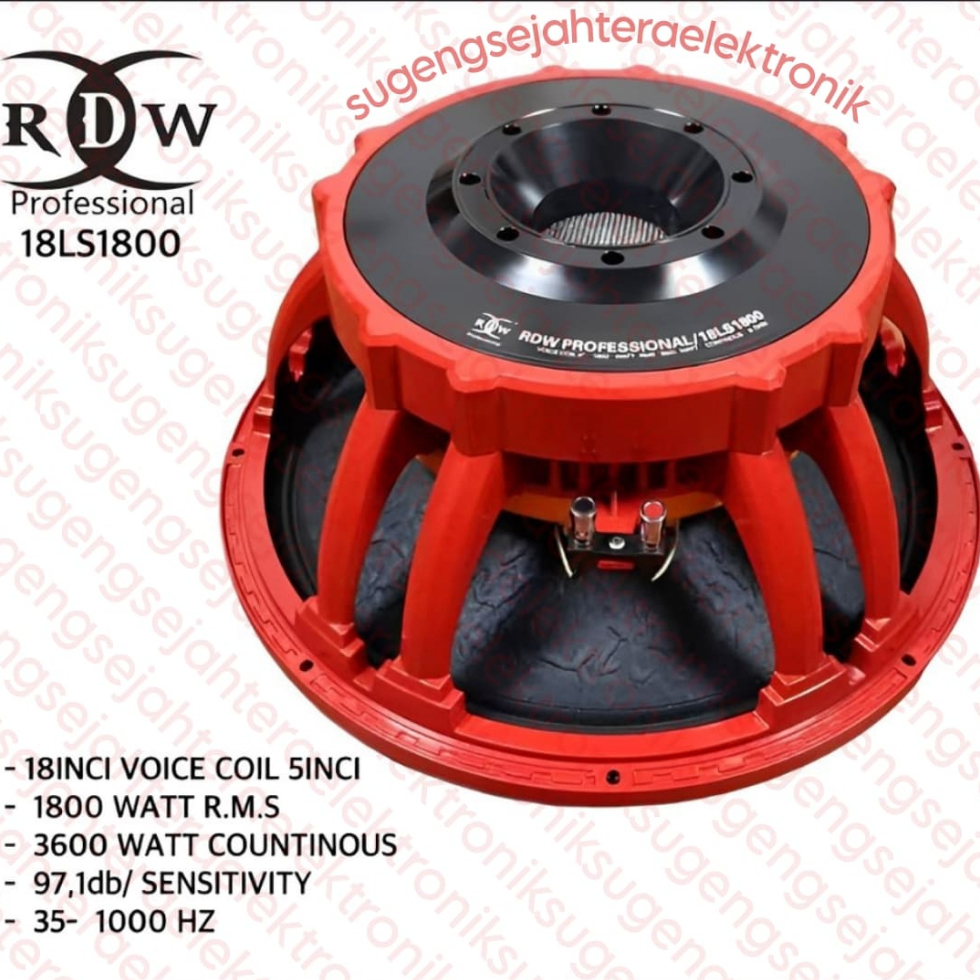Jual Speaker Komponen RDW 18 LS 1800 / 18 LS1800 - 18 inch Original ...