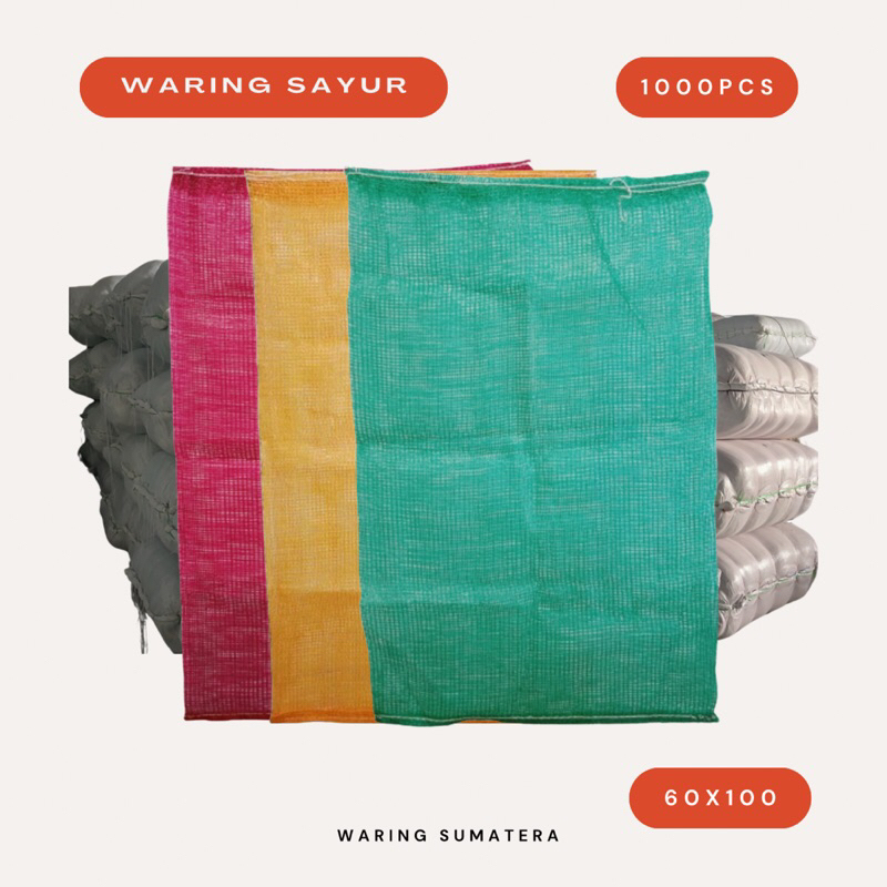 Jual Waring Sayur Sumatera 60x100 1Bal 1000pcs Karung Sayur Goni Sayur ...