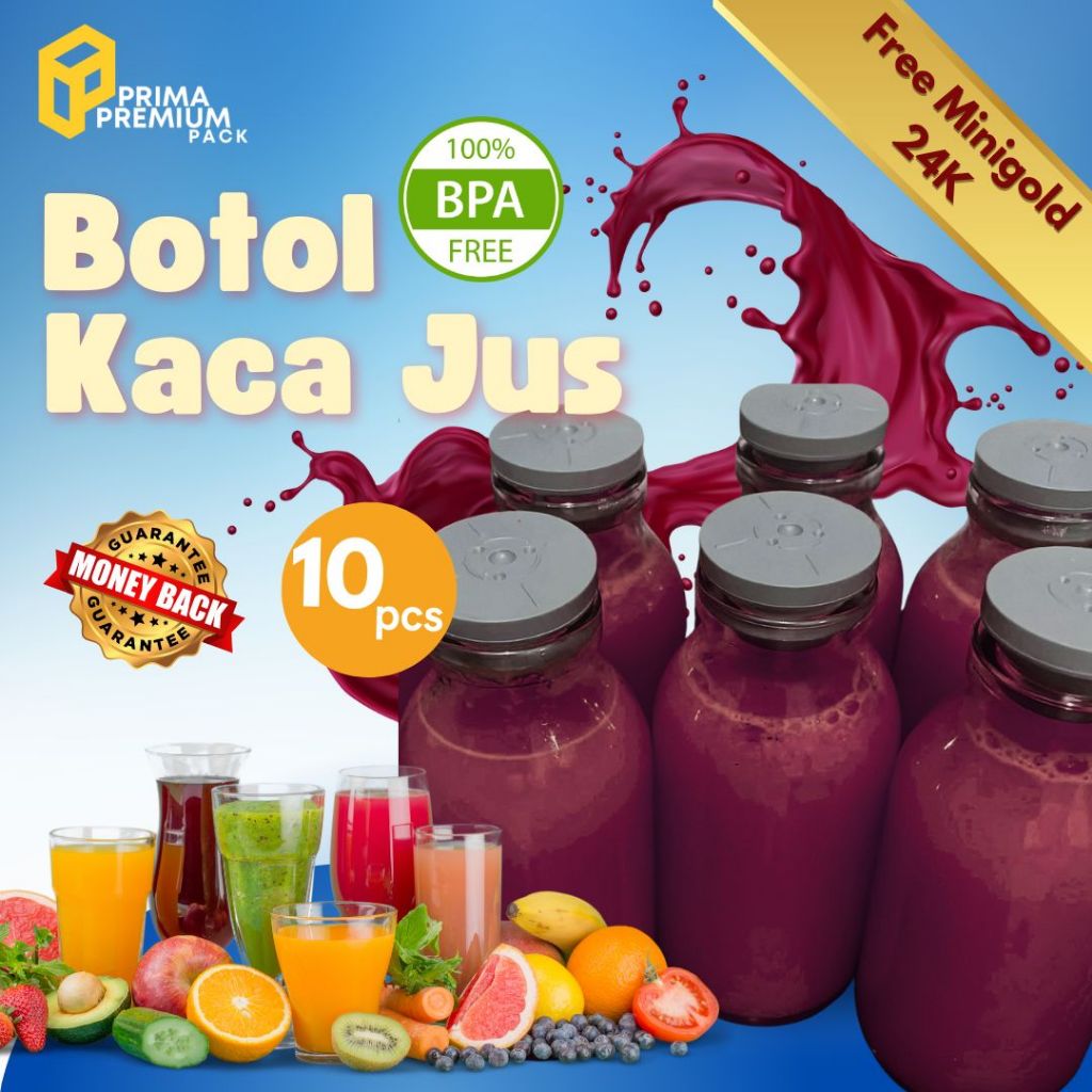 Jual Botol Jus Kaca BPA Free 100ml 10pcs | Shopee Indonesia