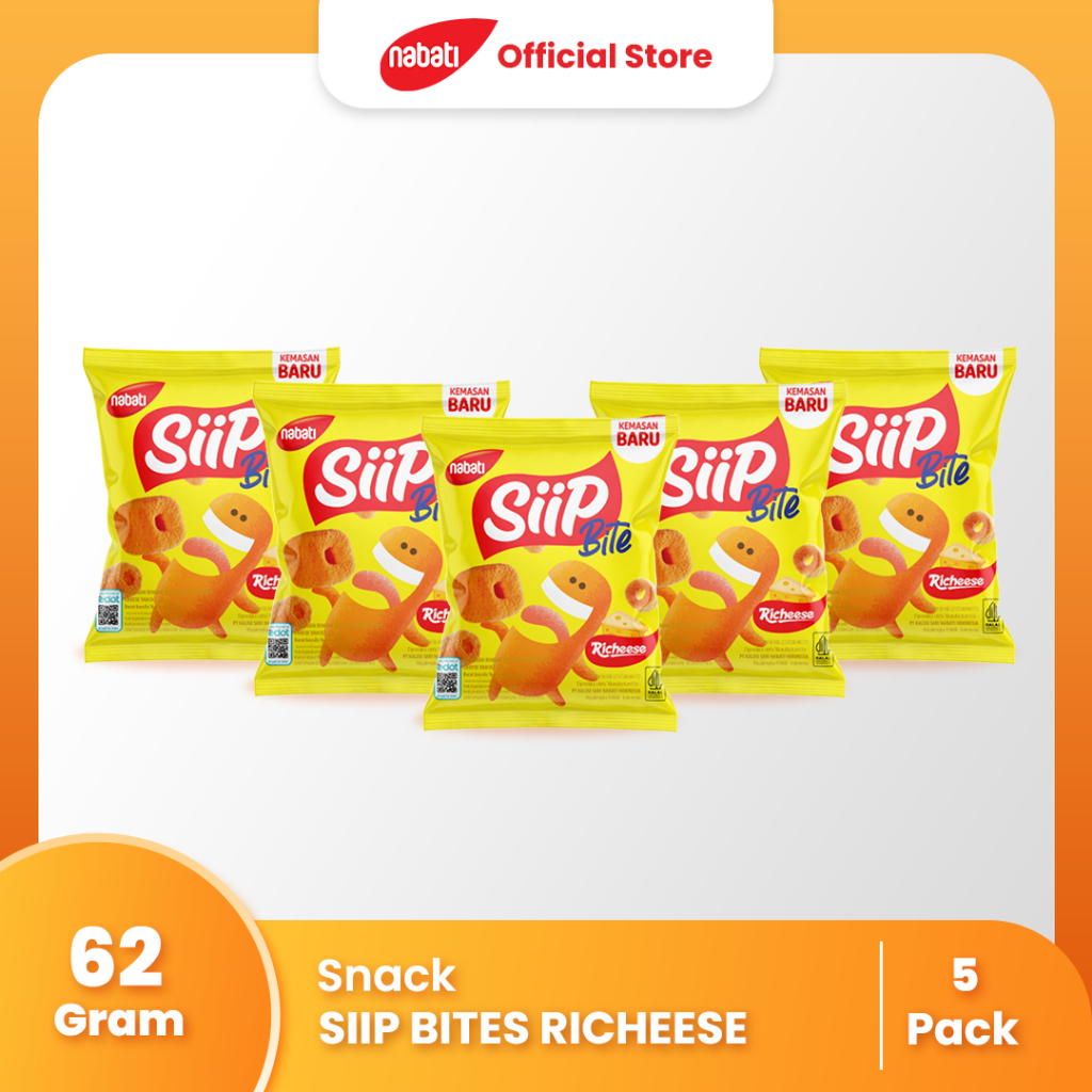 Jual [Bundle Pack Isi 5] SIIP Bites Richeese 62g | Shopee Indonesia