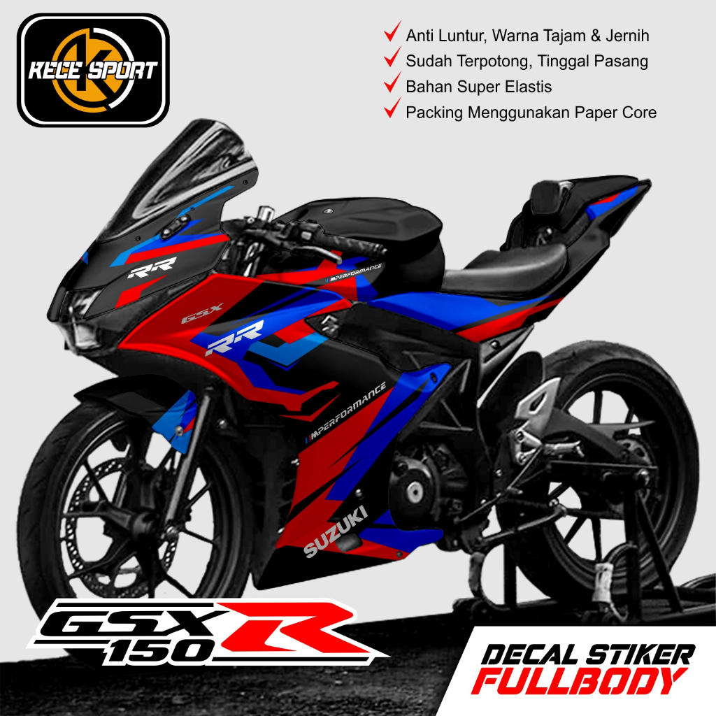 Jual Decal GSX R150 Full Body Stiker Suzuki GSX R150 Full Body Decal ...