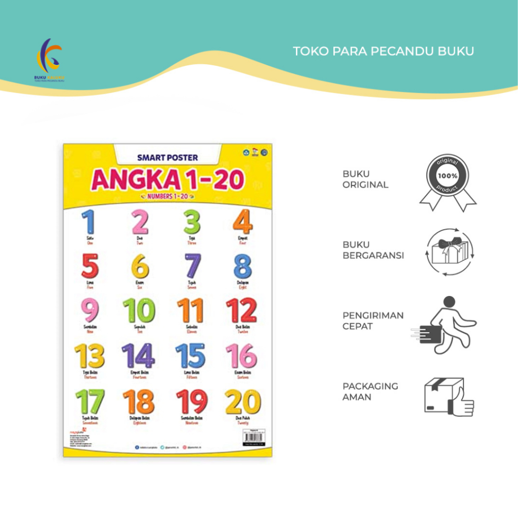 Jual Poster Referensi Smart Kids Poster Angka Doa Harian Hewan Liar ...