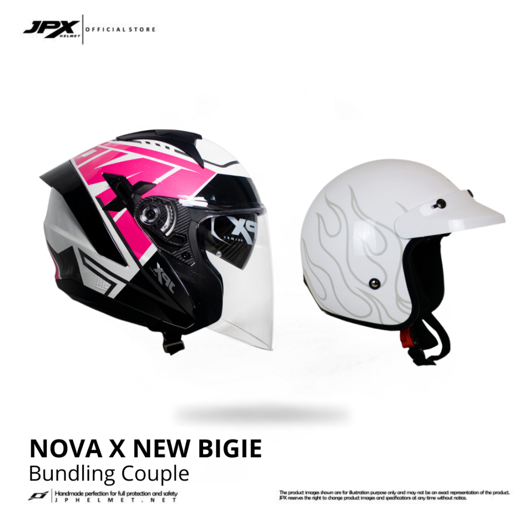 Jual Helm JPX Half Face Nova X Motif V2.0 N7 Ex New Bigie | Shopee ...