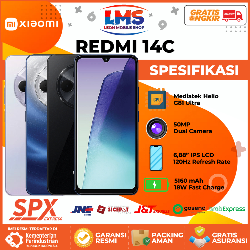 Jual Xiaomi Redmi 14C NFC [6GB+128GB] [8GB+256GB] - Garansi Resmi 1 ...