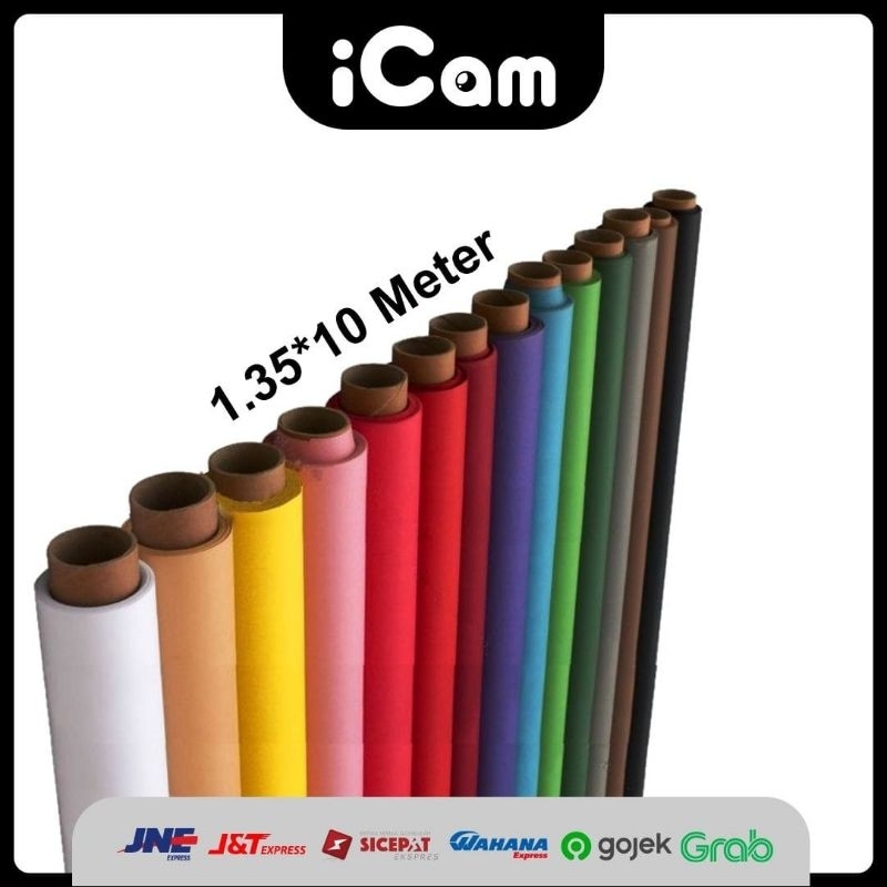Jual Background Paper Kertas Polos 1.35x10meter Backdrop Kertas Studio ...