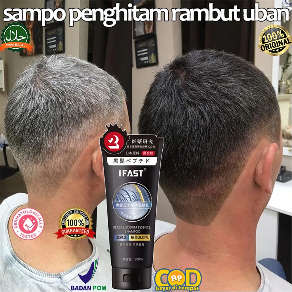 Jual 100% Original Jepang Shampo Penghitam Rambut Uban 200ml Menjadi ...
