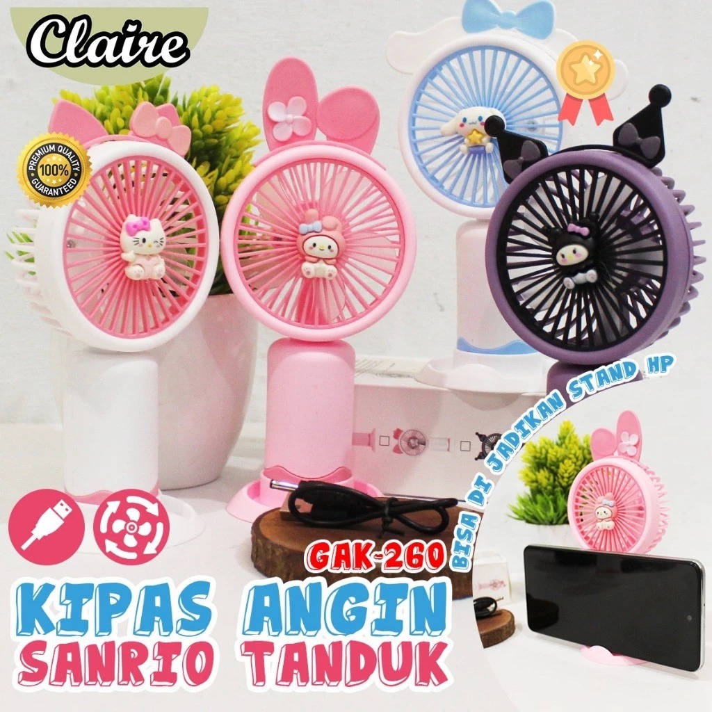 Jual BELLA - KIPAS ANGIN PORTABLE GENGGAM RUSA BUAH BUNGA SANRIO LOTSO ...