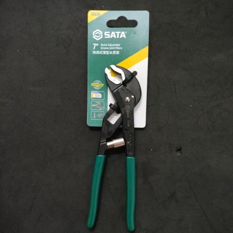 Jual SATA 72419 Tang Burung/Quick Adjustment Groove Joint Pliers 7 Inch ...