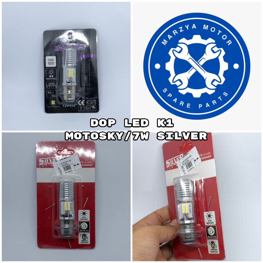 Jual DOP LED DEPAN K1 MOTOSKY/DOP LED SILVER || DOP LAMPU DEPAN DEPAN ...