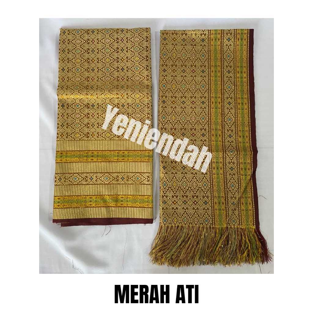 Jual kain songket thailand pinggir Merah ati | Shopee Indonesia