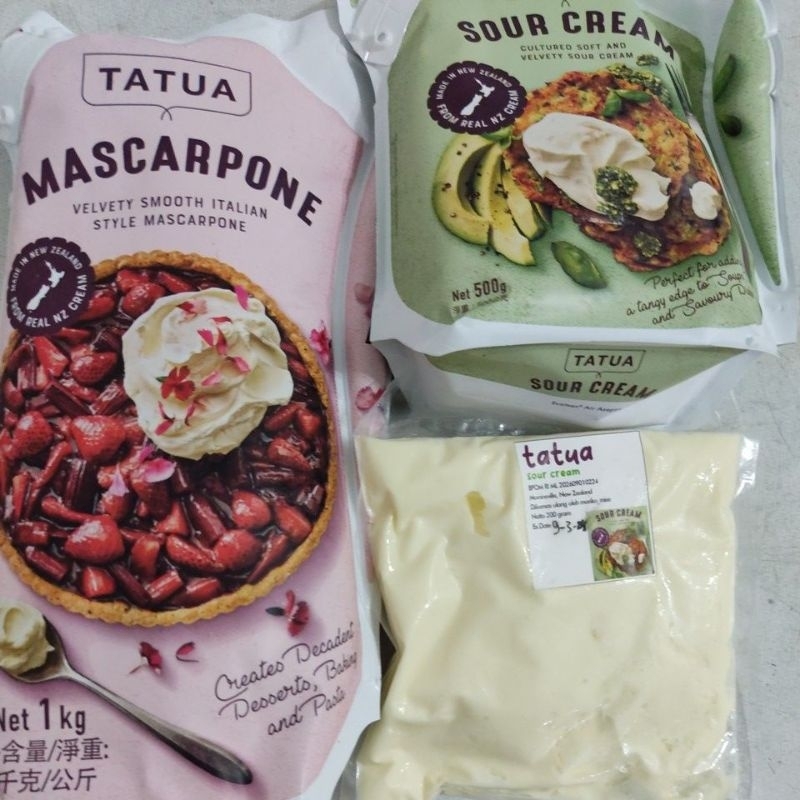 Jual tatua mascarpone 200 gr tiramisu cream / tatua sour cream 200 gr ...