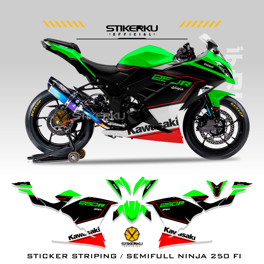 Jual STRIPING NINJA250 FI / MOTIF 53 / NINJA250FI / STICKER VARIASI ...