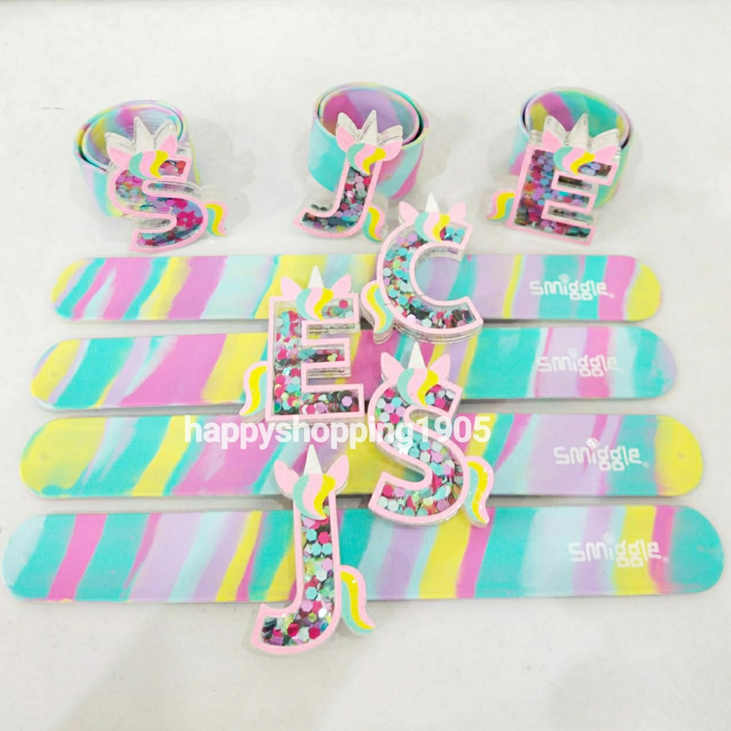 Jual SMIGGLE SLAPBAND ALPHABET UNICORN - GELANG TANGAN SMIGGLE | Shopee ...
