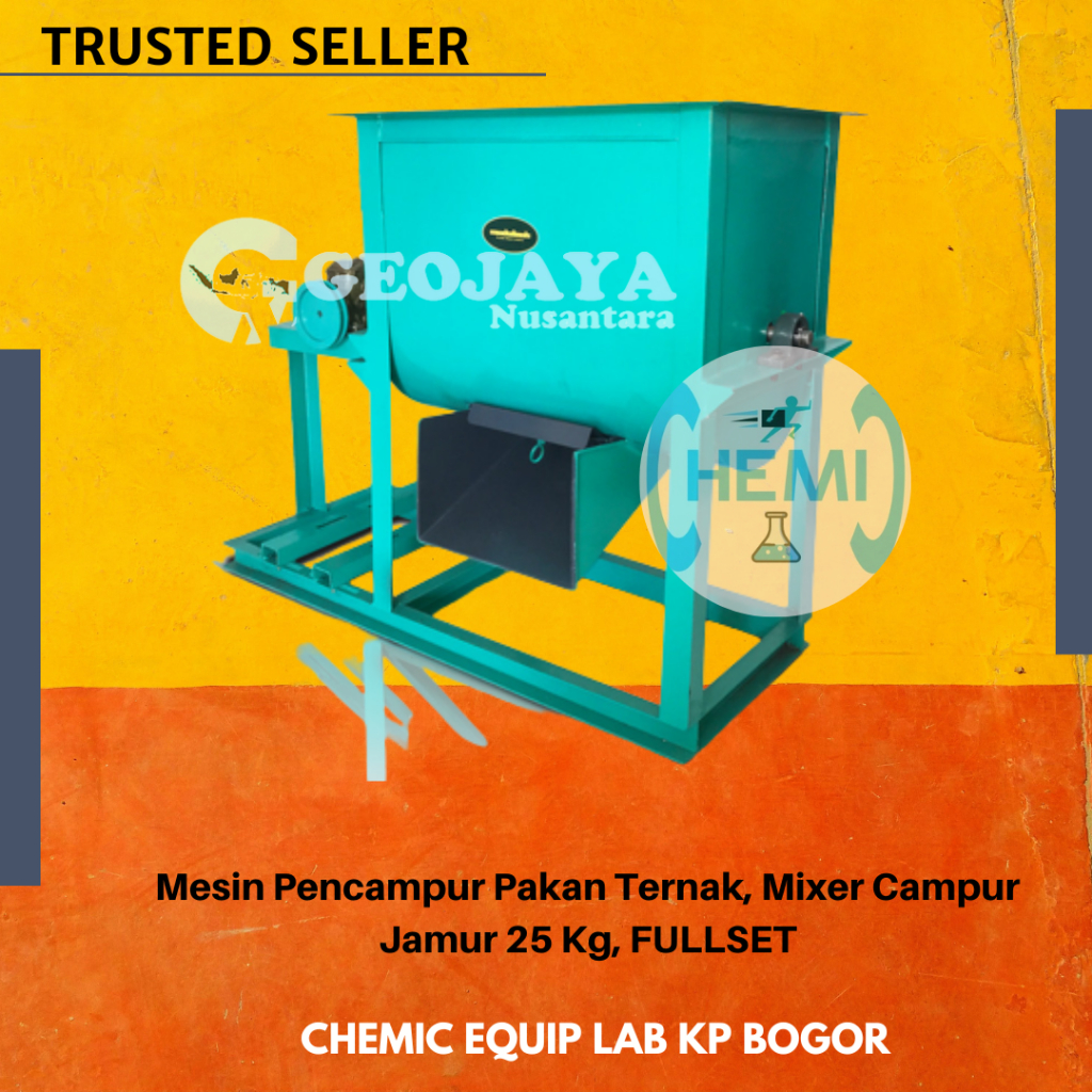 Jual Mesin Pencampur Pakan Ternak, Mixer Campur Jamur 25 Kg, FULLSET ...