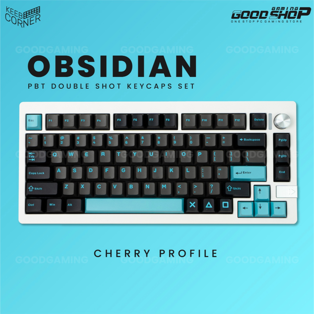 Jual GANSS Obsidian PBT Double Shot Cherry Profile Keycaps Set | Shopee ...