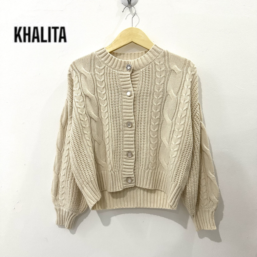 Jual [PREMIUM & BRAND] Sweater Cardigan Model Vest Tali Tweed Lengan ...