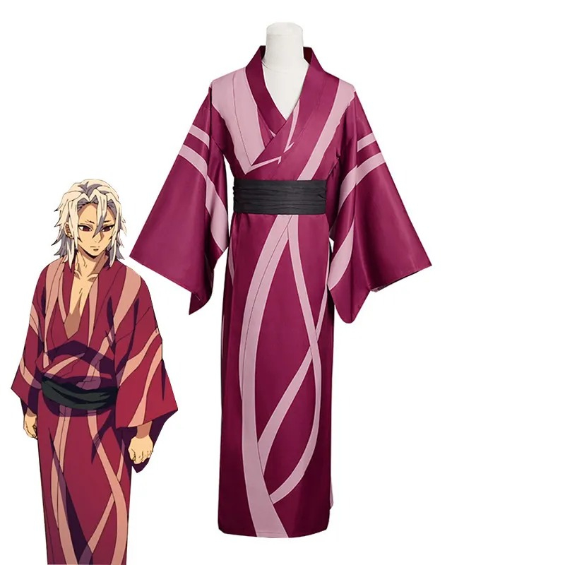 Jual Haori Baju Kimono Cosplay Anime Demon Slayer Kimetsu Uzui Tengen ...